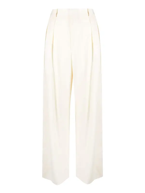 Wardrobe.NYC Pleated Wide-leg Trousers - Neutrals