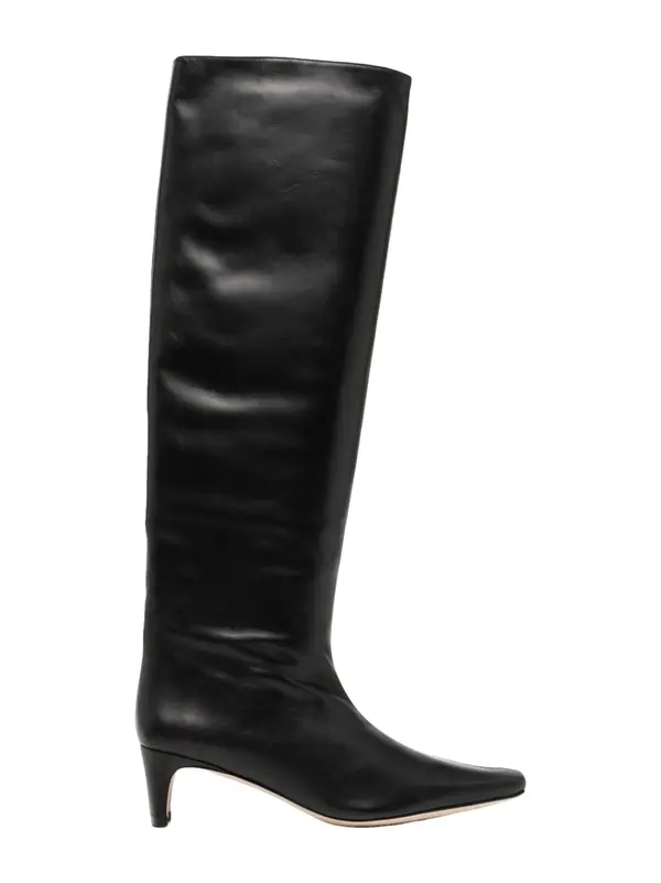 Staud Wally 55mm Knee-high Leather Boots - Black