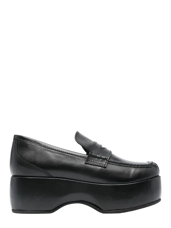 NICOLE SALDANA Annie 60mm Platform Loafers - Black