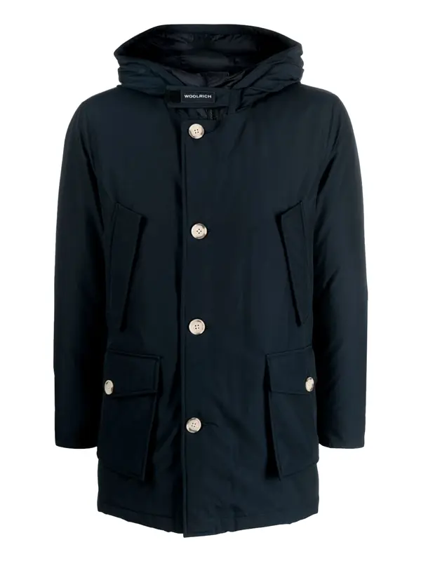 Woolrich Logo-patch Padded Parka - Blue