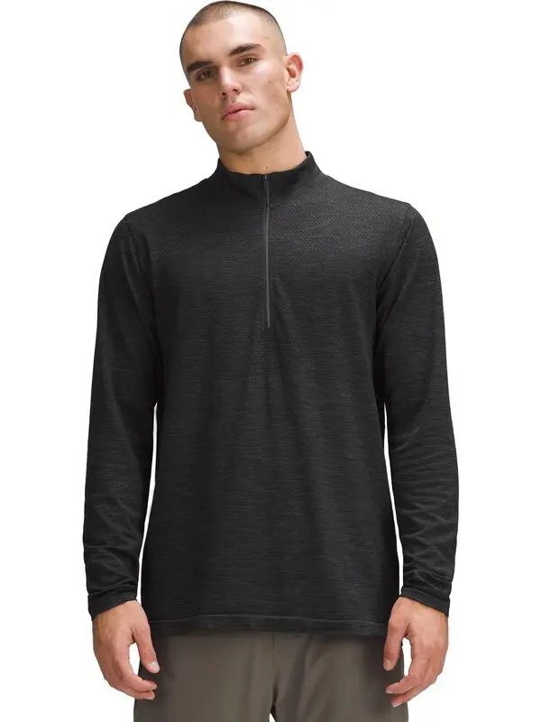 Lululemon Metal Vent Tech Midweight Half Zip - Graphite Grey/black