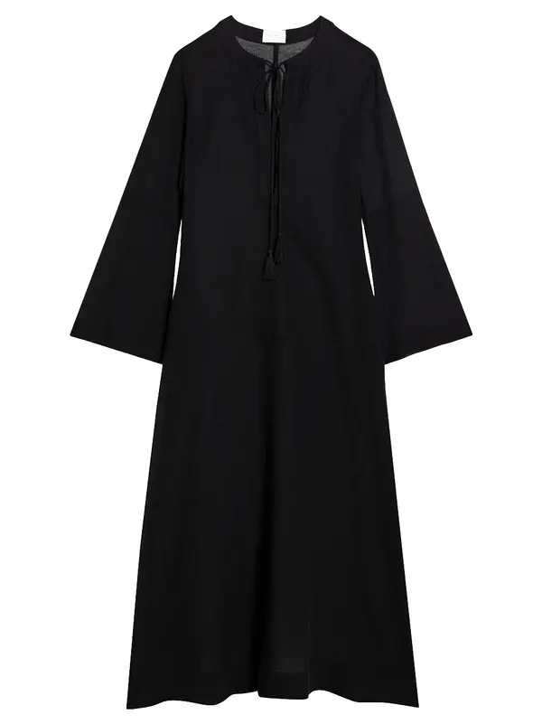 THREE GRACES LONDON Jenny Cotton Maxi Dress - Black
