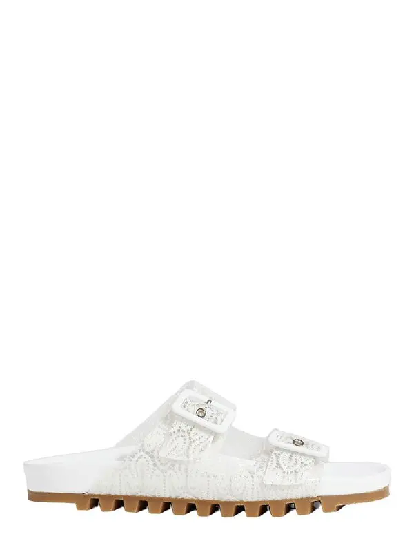 Missoni Buckled Crochet-knit And Pvc Sandals - White