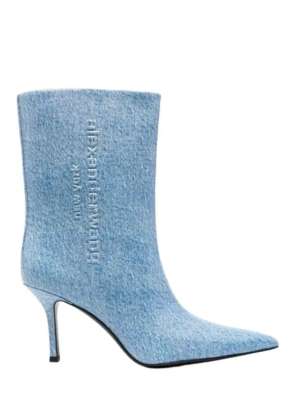 Alexander Wang Delphine 85 Ankle Boots - Vintage Medium Indigo