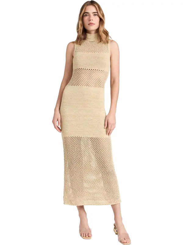 Staud Adair Knit Dress - Natural