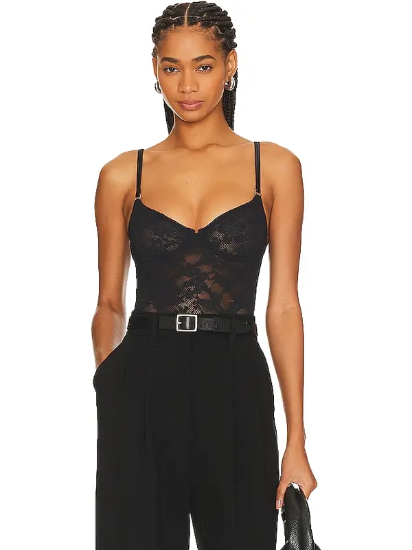 Fleur Du Mal Le Stretch Multifit Bodysuit - Black