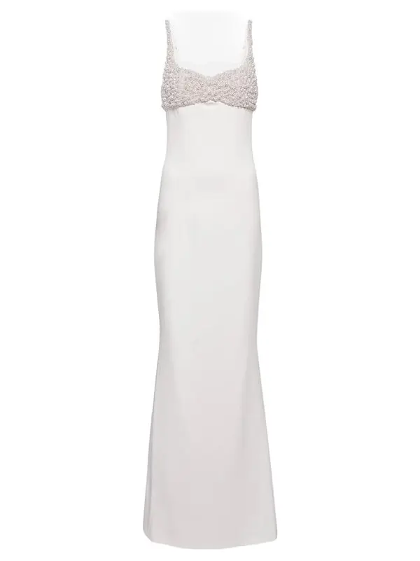 Safiyaa Bridal Beatriz Embellished Gown - White