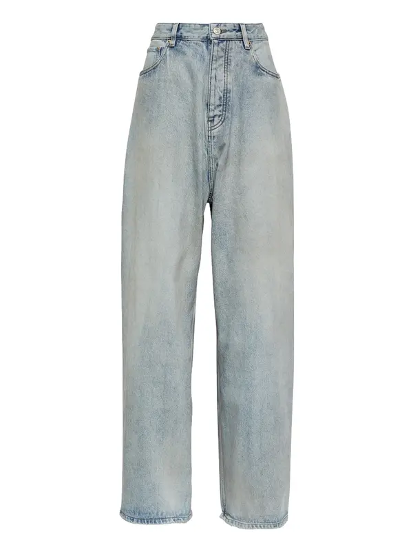 Balenciaga Mid-rise Wide-leg Jeans - Blue