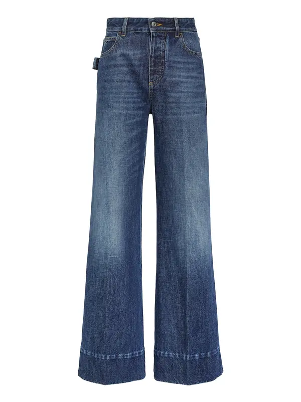 Bottega Veneta High-rise Wide-leg Jeans - Blue