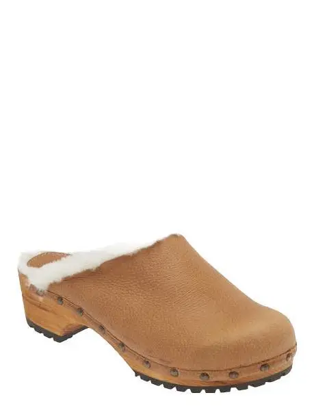 SANITA Hese Shearling Lined Clog - 003 Chestnut