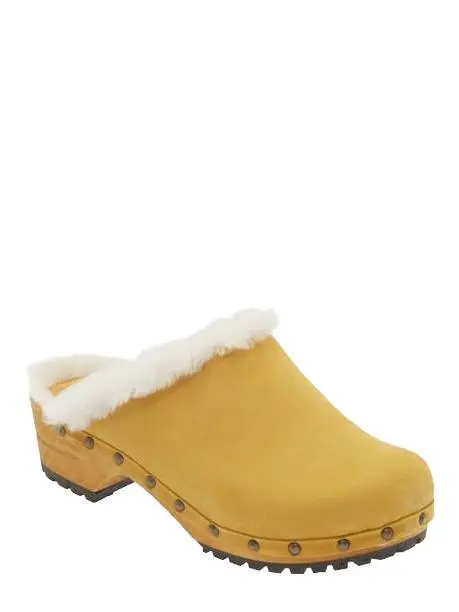 SANITA Hese Shearling Lined Clog - Yellow