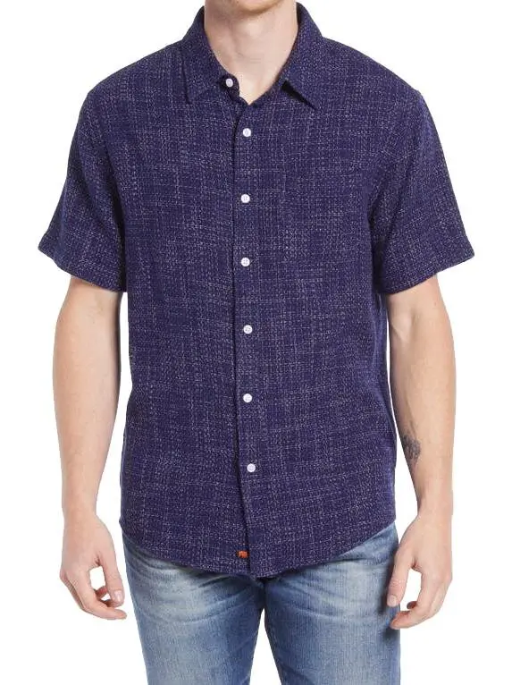 THE NORMAL BRAND Freshwater Short Sleeve Button-up Shirt - Ocean