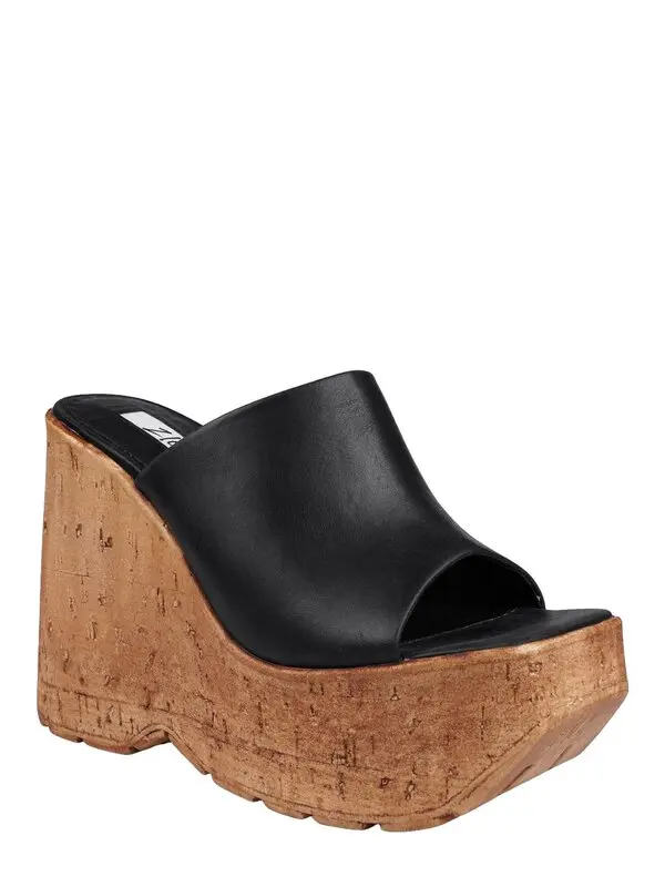 ZIGI Zhamira Platform Wedge Sandal - Blk Leathe