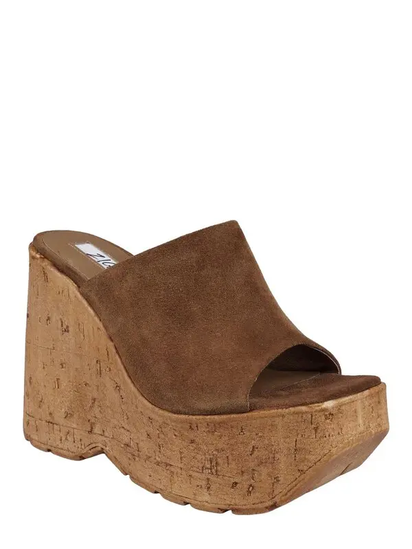 ZIGI Zhamira Platform Wedge Sandal - Tan Leather