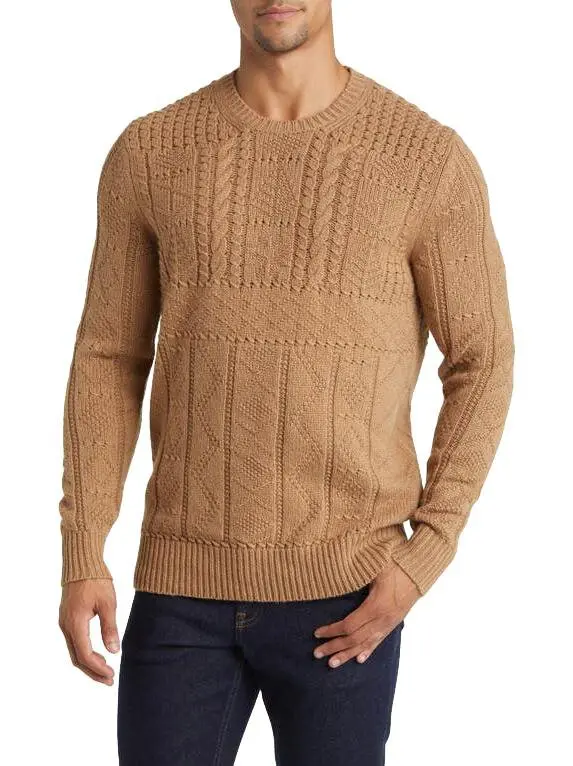Brooks Brothers Camel Hair Crewneck Sweater - Brown