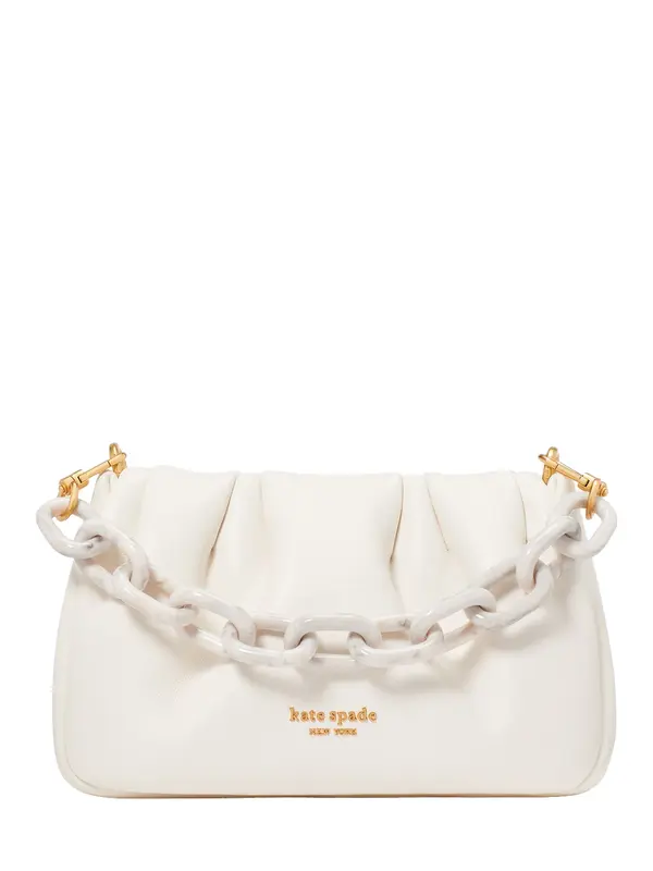 Kate Spade New York Smooth Leather Crossbody With Chain Handle - Cream