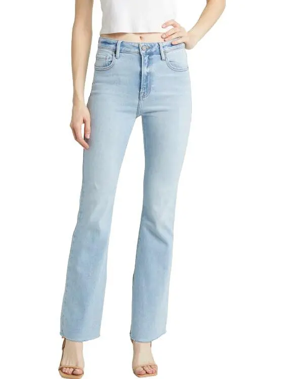 HIDDEN JEANS Raw Hem Bootcut Jeans - Light Wash