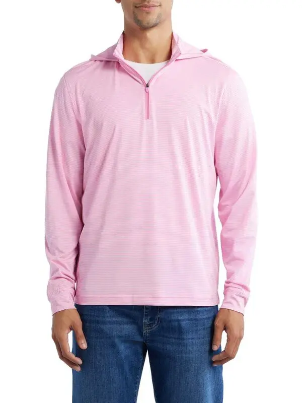 Johnnie-o Hybrid Performance Quarter Zip Hoodie - Cabo