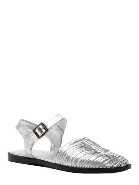 Free People Frankie Fisherman Sandal - Chrome Metallic