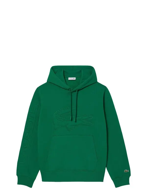 Lacoste Relaxed-fit Logo Patch Hoodie - Roquette