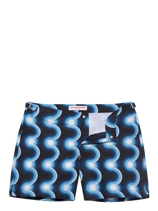 Orlebar Brown Bulldog Wave Print Swim Shorts - Midnight Navy