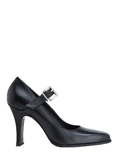 8 BY YOOX Leather Mary Jane Pumps With Buckle - Black