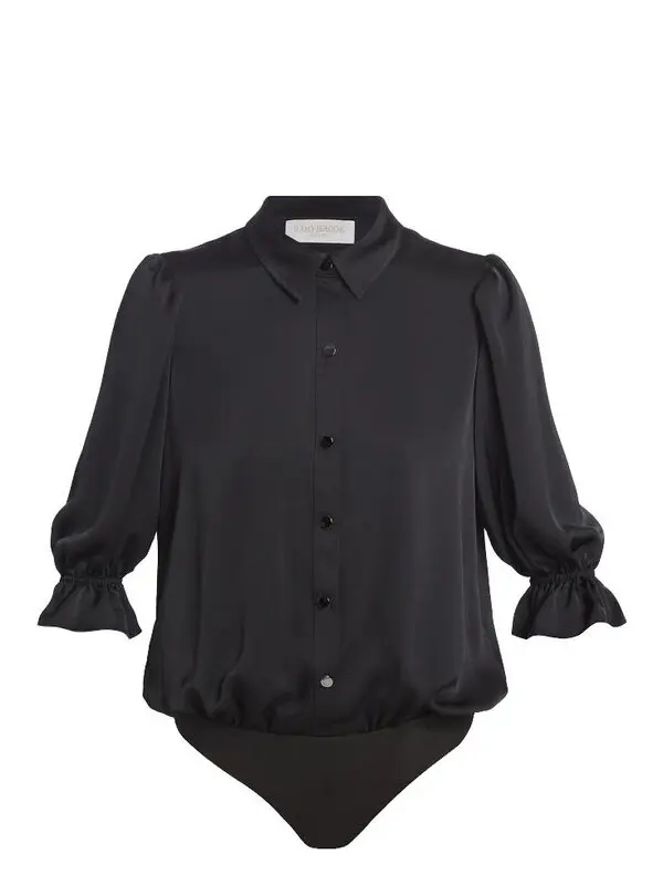 Ramy Brook Dina Button-front Bodysuit - Black