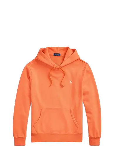 Polo Ralph Lauren Loop-back Terry Hoodie Sweatshirt Size Cotton - Orange