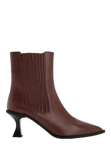 8 BY YOOX Leather Chelsea Ankle Boots - Red