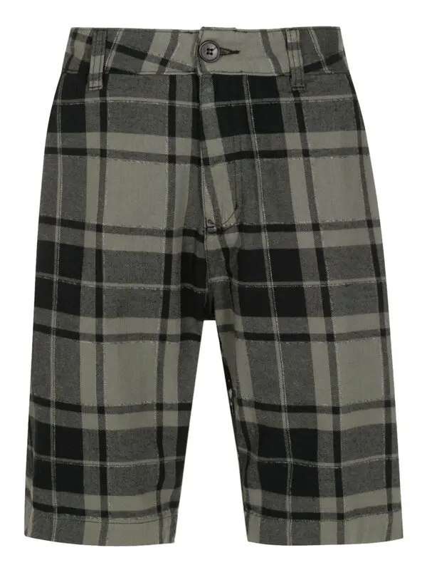 OSKLEN Tartan-check Flannel Bermuda Shorts - Green
