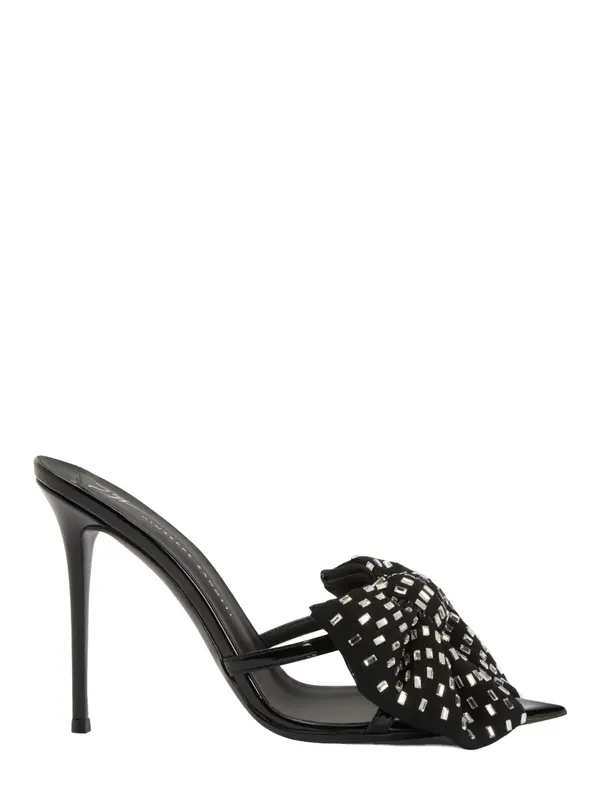 GIUSEPPE ZANOTTI 105mm Intriigo Alexandrine Sandals - Black