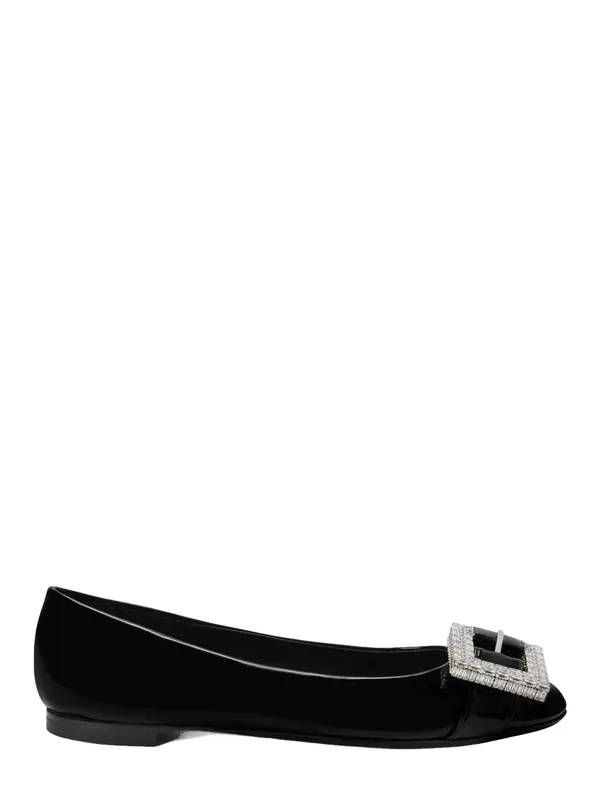 GIUSEPPE ZANOTTI Miss Buckle Ballerina Shoes - Black