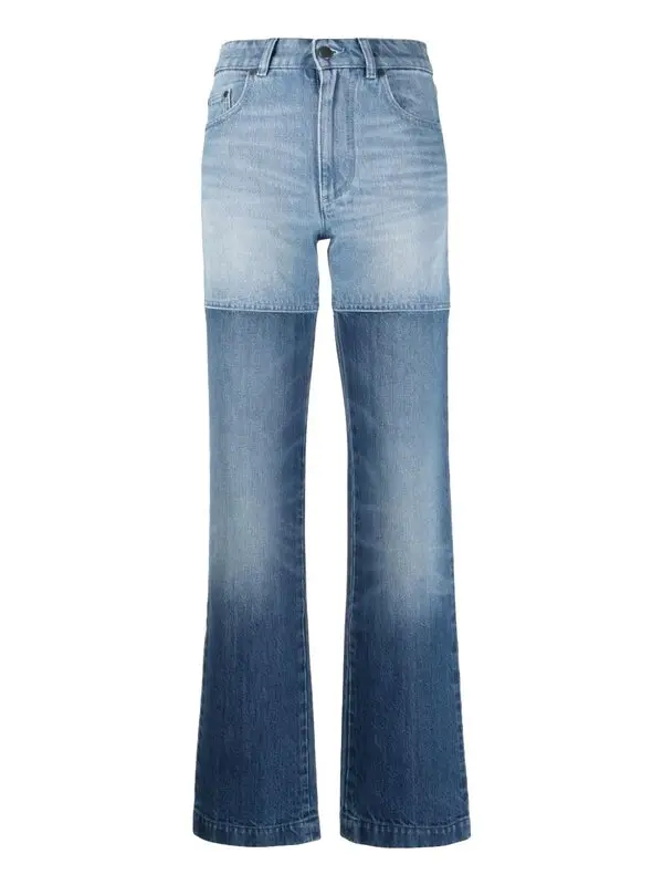 PETER DO Combo Straight-leg Jeans - Blue