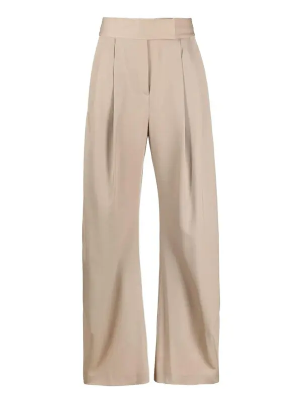 Attico Gary Virgin Wool Trousers - Brown