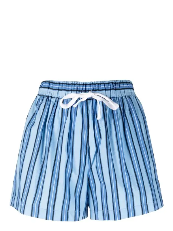 Faithfull The Brand Akaia Striped Shorts - Blue