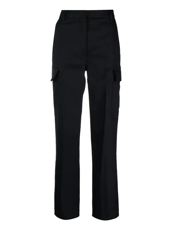 Stella McCartney Pressed-crease Cargo Trousers - Black
