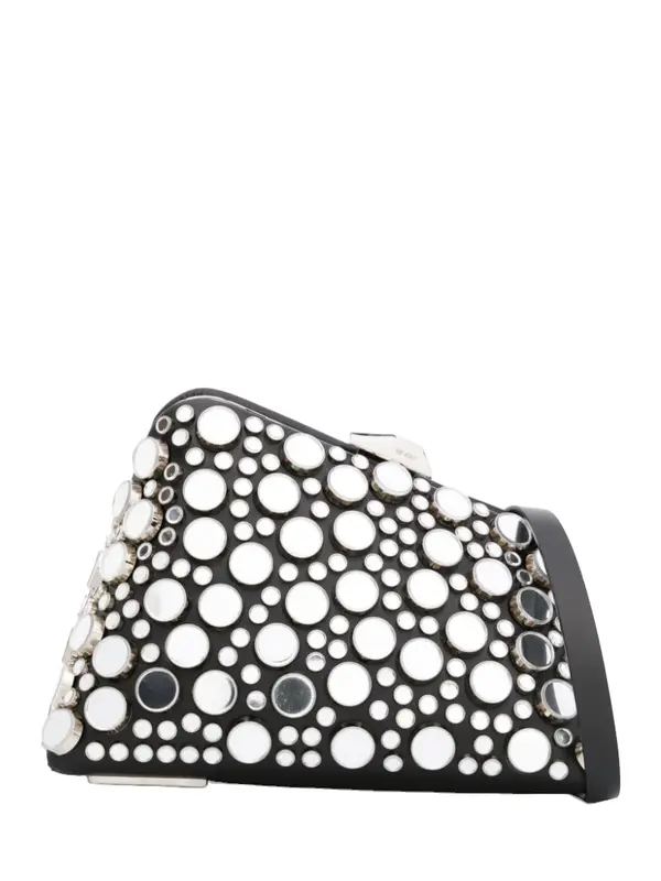 Attico Stud-embellished Leather Clutch - Black