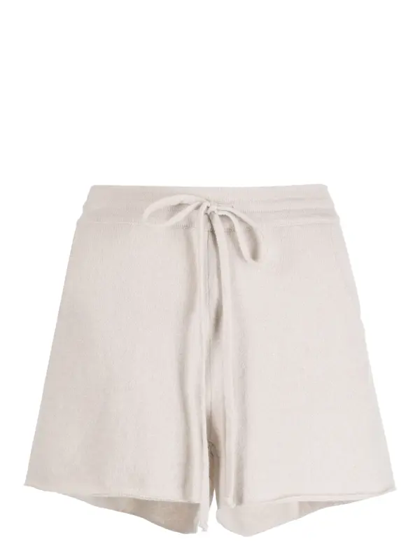 TEDDY CASHMERE Portofino Drawstring Shorts - Neutrals