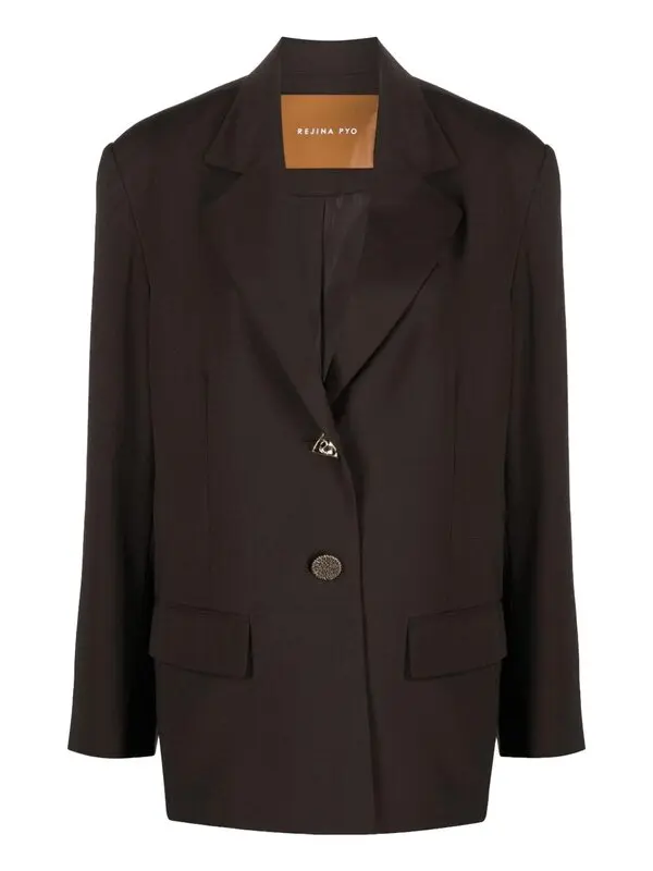 REJINA PYO Karyn Single-breasted Blazer - Brown