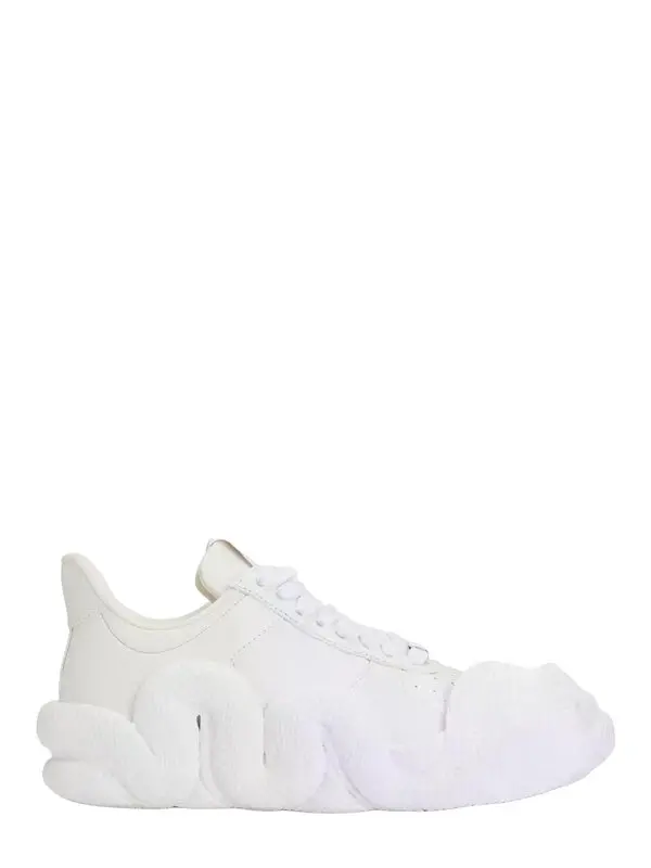 GIUSEPPE ZANOTTI Leather Sneakers With 3d Detailing - White