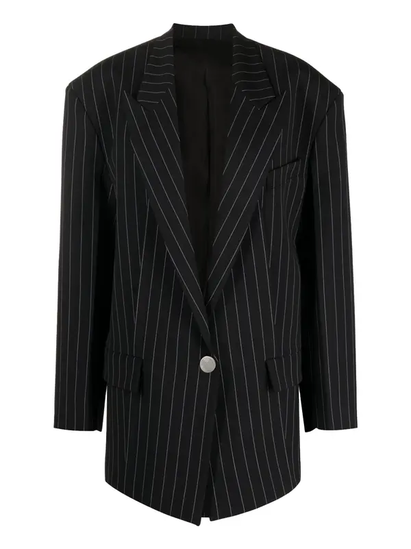 Attico Glen Pinstripe Blazer - Blue