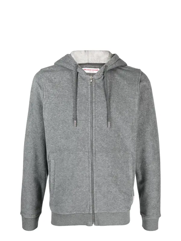 Orlebar Brown Zip-up Drawstring Hoodie - Grey