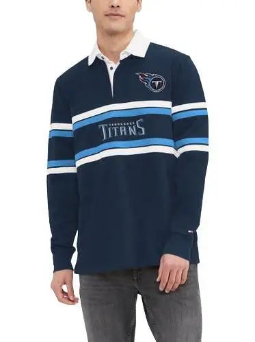 Tommy Hilfiger Tennessee Titans Cory Varsity Rugby Long Sleeve T-shirt - Navy