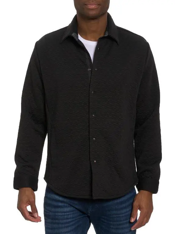 Robert Graham Downey Knit Snap Front Shirt - Black