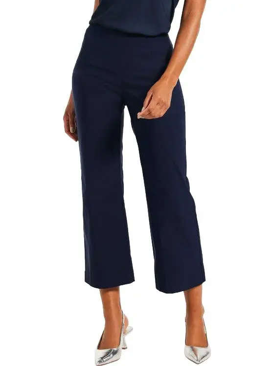 NIC+ZOE Wonderstretch Wide Leg Pull-on Pants - Dark Indigo