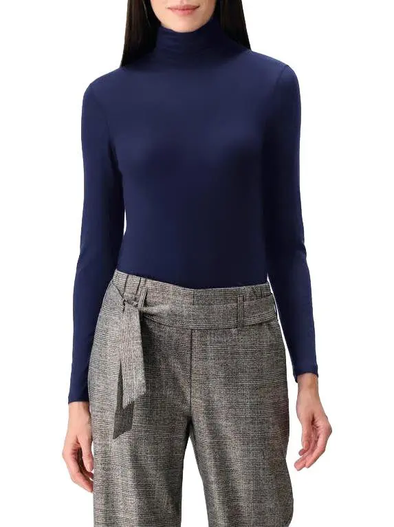 Oroblu Perfect Line Modal & Cashmere Blend Turtleneck Top - Blue