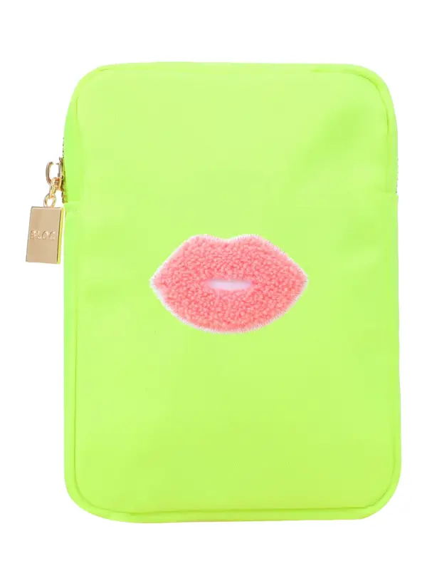 BLOC BAGS Mini Kiss Cosmetics Bag - Neon Yellow