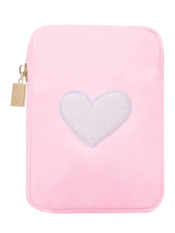 BLOC BAGS Mini Heart Cosmetic Bag - Baby Pink