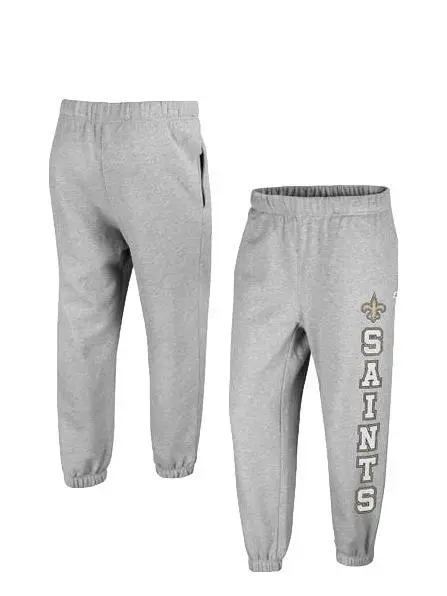 '47 47 New Orleans Saints Double Pro Harper Jogger Sweatpants - Gray