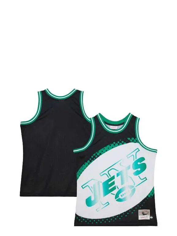 Mitchell & Ness New York Jets Big Face 7.0 Fashion Tank Top - Black